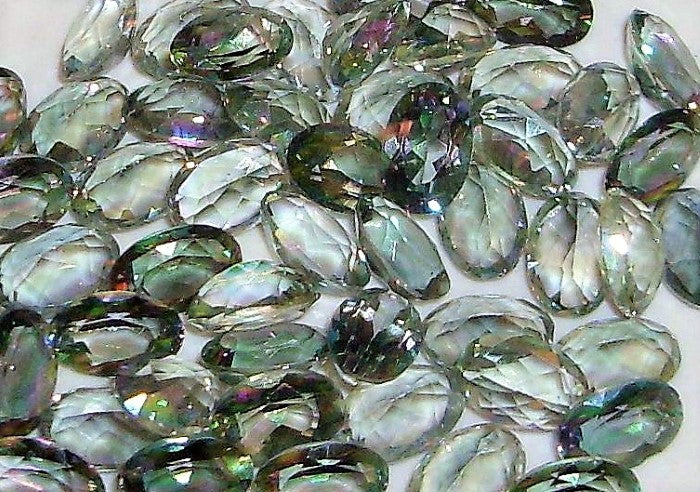 Mystic Topaz Oval Cut Rainbow Brazilian 8x6mm – rocksolidfossils